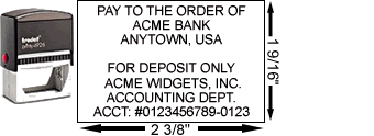 Customize and Order Deposit and Check Endorsement Stamps Online!