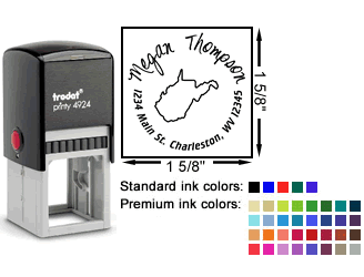 West Virginia Address Stamp